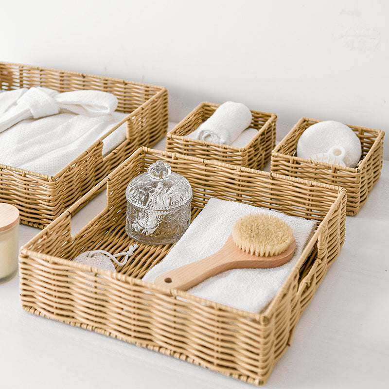 We think storage.™ Resin Rattan Storage Bin, Beige (Set Of 5 ...