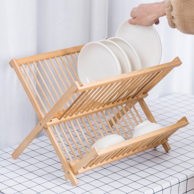 Collapsible Dish Drainer / Foldable Bamboo Dish Rack – GreenLivingLife