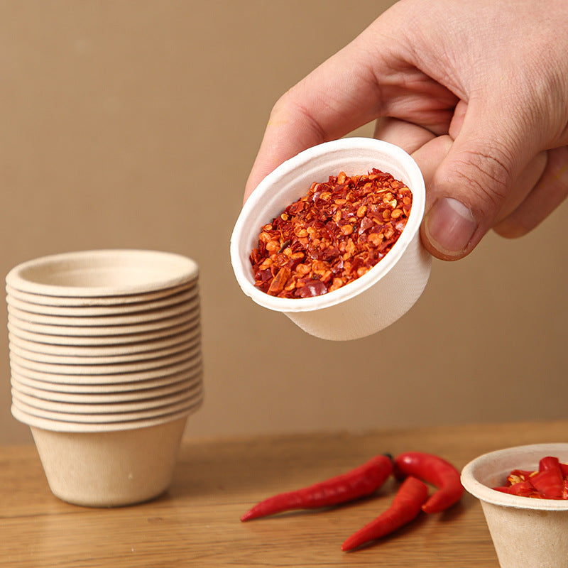 Natural Condiment Cup / Compostable Sample Cup for Snack Tasting ...