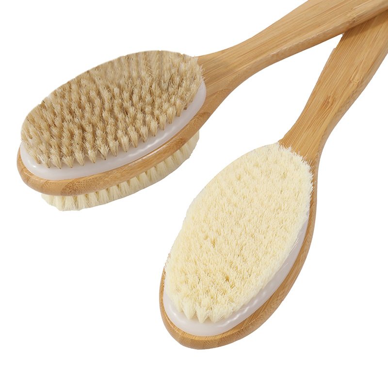 Double-Sided Shower Brush / Wooden Back Brush for Shower – GreenLivingLife