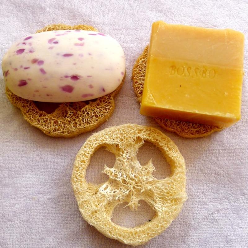 Natural Loofah Soap Holder / Organic Loofah Slices – GreenLivingLife
