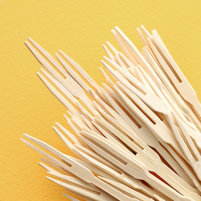Natural Mini Wooden Fork / Bamboo Compostable Fork – GreenLivingLife