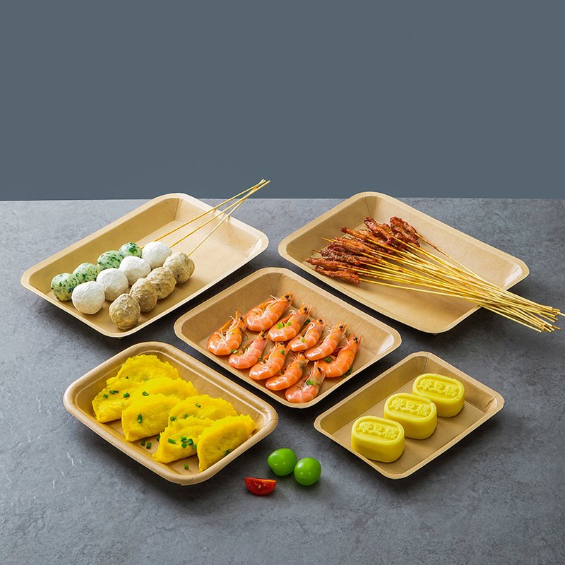Rectangle Disposable Plate / Compostable Disposable Food Tray ...